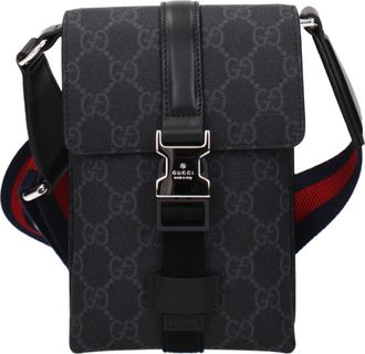 Gucci Hommess Sacs &agrave; Bandouli&egrave;re Tissu Noir