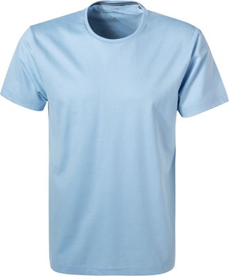 CALIDA Herren T-Shirt blau Reine Baumwolle unifarben