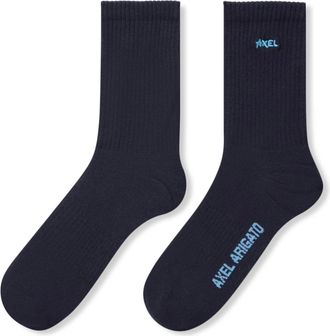 Axel Arigato unisex, Sous-vêtements, Bleu, Taille: M Floral Logo Socks