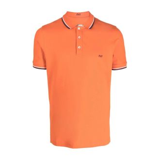 Fay Homme, Tops, Orange, Taille: XL Polo Bicolore