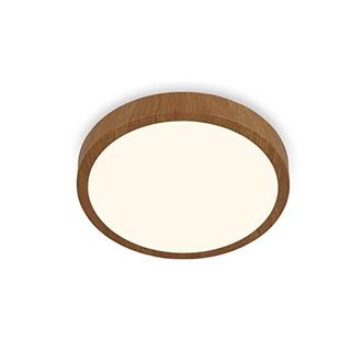 Briloner Leuchten - Deckenlampe LED, Deckenleuchte Holz, warmwei&szlig;es Licht, Aufbaulampe, Aufbauleuchte, Holzoptik, 280x40 mm, 3724-014, Holzfarben