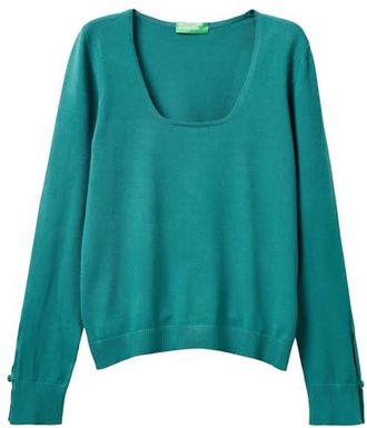 Benetton Maglia G/C M/L 1w2ad10e5 Sweater, Vert, S Femme