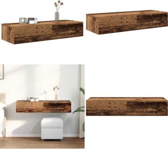 vidaXL Wandregal mit Schubladen Altholz-Optik 100x36x19 cm - Vidaxl