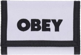 Obey Fettes Logo Dreifach Canvas Geldb&ouml;rse - - Accessories - Herren - Wei&szlig; - ONE SIZE