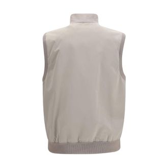 Brunello Cucinelli Two-Way Zip Nylon Vest - Gray