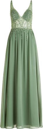 Vera Mont Damen Abendkleid mit Stickerei 38, Light Aventurine