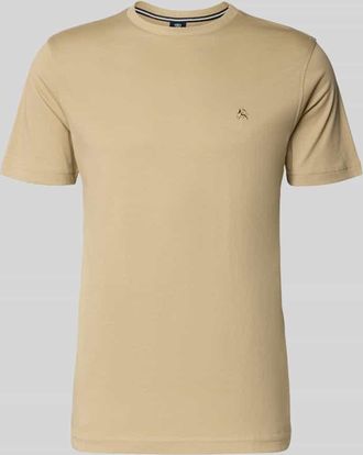 Lerros T-Shirt mit Rundhalsausschnitt und Logo-Stitching