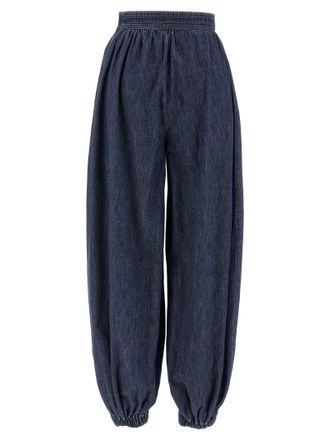 Valentino Garavani Womens Blue Cotton Pants