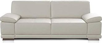 Cavadore 3,5-Sitzer Sofa Corianne in Kunstleder / Großes Ledersofa in hochwertigem Kunstleder und modernem Design /Mit Armteilverstellung / 248 x 80 x 99 / Kun