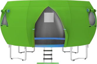 Generico Sonnensegel für Trampolin, Solarabdeckung für Spielbereiche, Mehrzweck-Sonnenschutz für Trampolin, 4,2 m im Garten