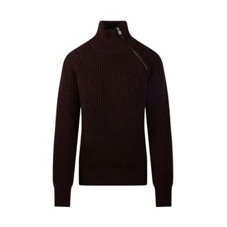 Giuseppe Di Morabito Strickpullover mit Rei&szlig;verschluss und Spitze - - Knitwear - Damen - Braun - M