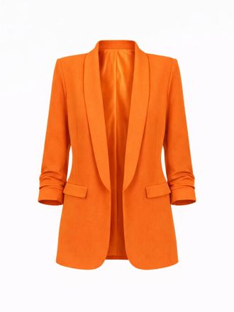 Worldclassca Blazer Damen Blazer 3/4 Arm mit Raffung