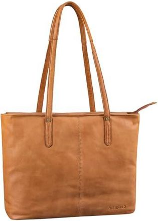 STILORD Antonia Grand Sac à Main Cuir pour Femme - Tote Bag pour Cours Lycée, Sac Cabas, Fourre-tout, Couleur:rustico - marron