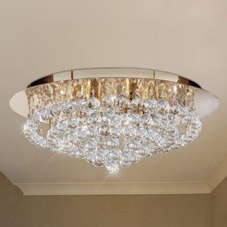 Searchlight Searchlight - gebraucht] Deckenlampe Deckenlampe H&auml;ngeleuchte Hanna Kristallkugeln 55cm Gold B-Ware
