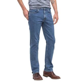Lee Herren Brooklyn Straight Jeans,Mid Stonewash,30W / 32L