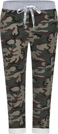 Mississhop 287 Damen Hose Cargohose Blumen Sweatpants Jogginghose Baumwolle Freizeithose Boyfriend Milit&auml;r Modell 15