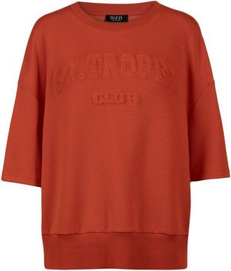 Tuzzi Nero T-Shirt mit Struktur-Schriftzug