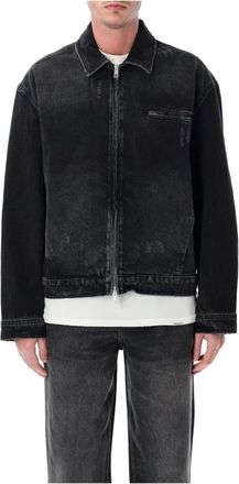 Represent Represent, Homme, Vestes, Noir, Taille: L Veste en jean &agrave; col