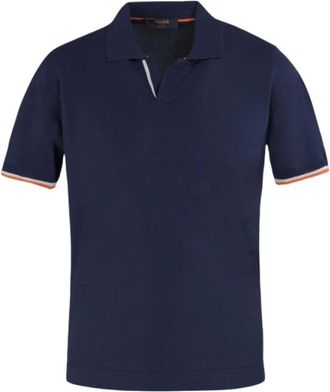 Moorer Homme, Pulls, Bleu, Taille: XL Maille style polo Olgiata-Cre