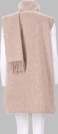 Fabiana Filippi Wool Blend with Integrated Scarf Gilet - Beige