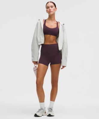 lululemon Short Align taille haute pour Femmes - 10 cm - Noir/Violet - Taille 12