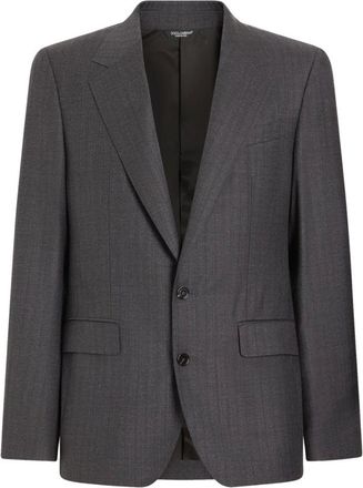 Dolce & Gabbana Giacca Sicilia Light Monopetto - Homme - Costumes - Gris - Taille: XL