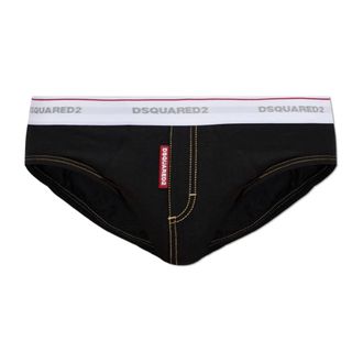 Dsquared2 Homme, Sous-v&ecirc;tements, Noir, Taille: S Cale&ccedil;on en coton avec logo