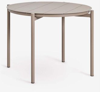 Sklum Runder Gartentisch &Oslash;110 cm aus Aluminium Elton Moka Braun