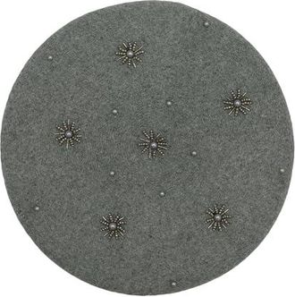 ZLYC B&eacute;ret Basque pour Femme, Gris uni, Taille Unique