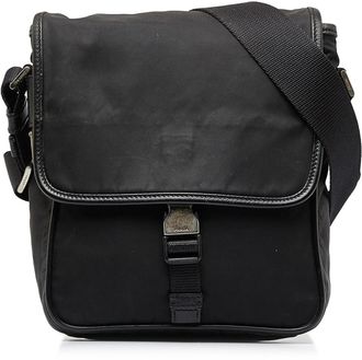 Prada Hobo Bags - Tessuto Buckle Messenger Bag - Gr. unisize - in Schwarz - f&uuml;r Damen