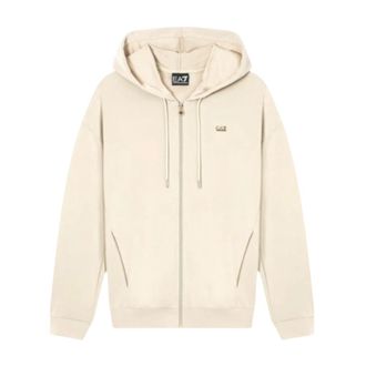 Emporio Armani Zip-through Hoodie - - Sweatshirts & Hoodies - Damen - Beige - L