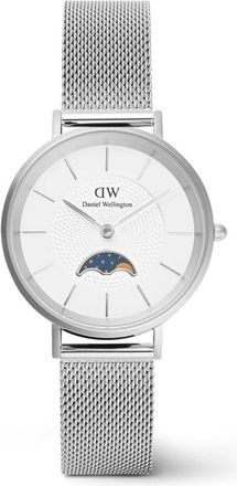 Daniel Wellington Femme, Accessoires, Gris, Taille: ONE Size &Eacute;l&eacute;gante Montre de Dames Lune Argent&eacute;e