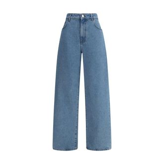 Róhe Femme, Jeans, Bleu, Taille: 38 FR Jean Baggy avec Design Contemporain