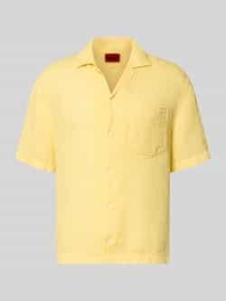 HUGO BOSS Regular Fit Freizeithemd aus reinem Leinen Modell EXOLINO