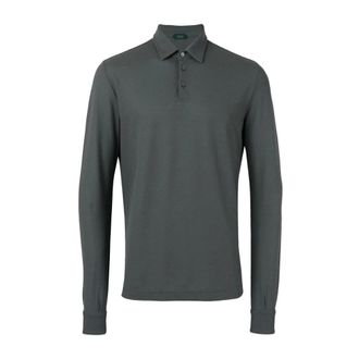 Zanone Homme, Tops, Gris, Taille: XL Polo &agrave; Manches Courtes IceCotton