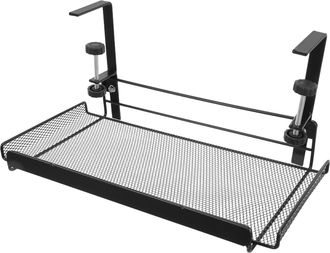 Cabilock HIAKDOFT Untertisch Metall Regal mit Klemme Gro&szlig;er Aufbewahrungskorb und Kabelmanagement f&uuml;r B&uuml;robedarf Verstellbarer Schreibtisch Organizer mit Draht