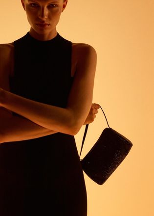 Mango Strass-Handtasche schwarz - Damen - Einheitsgr&ouml;&szlig;e - MANGO