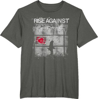 Rise Against Herren T-Shirt Schwarz S Klassisches Halblangarm T-Shirt Offiziell Lizenziert