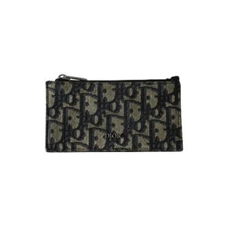 Dior Portefeuille zipp&eacute; doccasion - Homme - Pre-owned - Beige - Taille: ONE Size