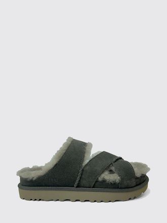 UGG Sandales Greenport Cross Strap en su&egrave;de avec doublure en laine et talon bas