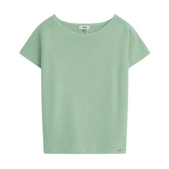 Cinque Cinque, Femme, Tops, Vert, Taille: 42 FR Cielmo Kurzarm Pullover