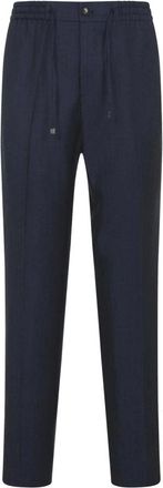Etro Homme, Pantalons, Bleu, Taille: XL Pantalon de jogging en laine et lin