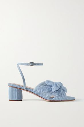 Loeffler Randall Sandales En Organza Plissé À Finitions En Cuir Synthétique Dahlia - Bleu