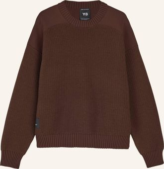 Yohji Yamamoto Y-3 Ut Knit Crew Pullover braun