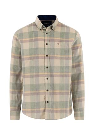 Fynch-Hatton Hemd aus Baumwolle mit mehrfarbigem Karomuster und Button-Down-Kragen Dark Leaf/XXL