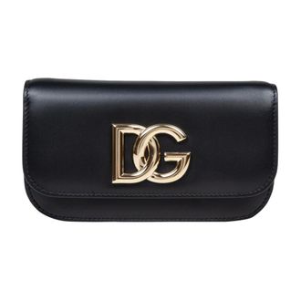 Dolce & Gabbana Femme, Sacs, Noir, Taille: ONE Size Out of Office Leather Baskets