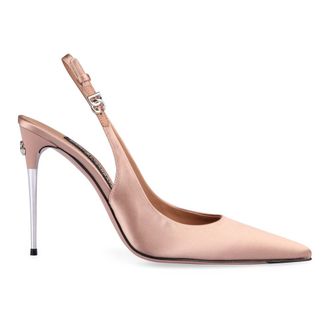 Dolce & Gabbana Femme, Chaussures, Rose, Taille: 39 EU Lollo Satin Slingback