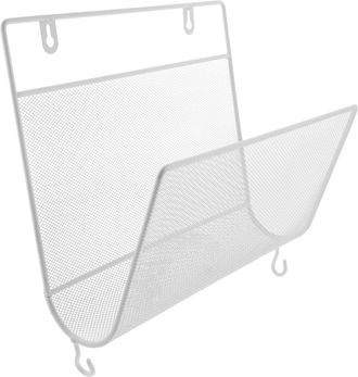 BESPORTBLE Metall Wandmagazinhalter Weiß Wandmontierter Bücher Zeitungsständer Organizer Für Büro Wohnzimmer Schlafzimmer Effiziente Wand aufbewahrung Für Akten 