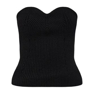 Jil Sander Woll-Oberteil schulterfrei - - Tops - Damen - Schwarzk - XL