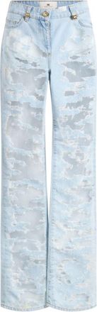 Elisabetta Franchi Femme, Jeans, Bleu, Taille: W27 Jeans droits